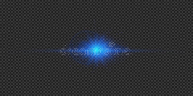 Blue Horizontal Light Effect of Lens Flares Stock Vector - Illustration ...