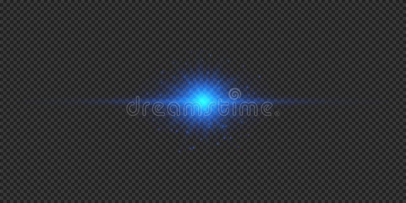 Blue Horizontal Light Effect of Lens Flares Stock Vector - Illustration ...