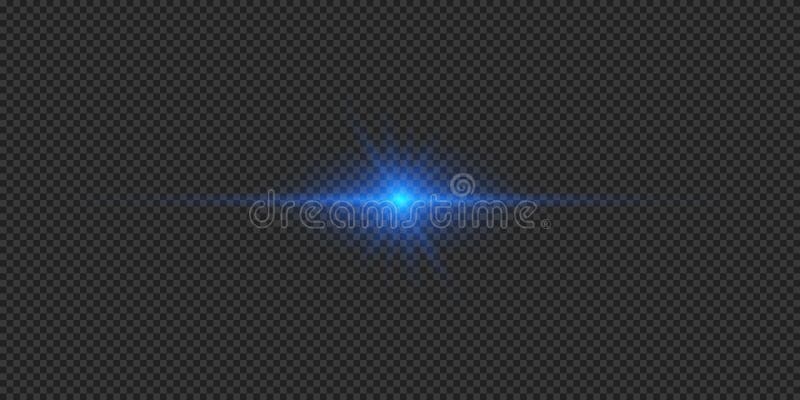 Blue Horizontal Light Effect of Lens Flares Stock Vector - Illustration ...