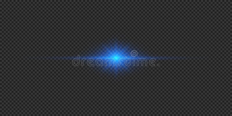 Blue Horizontal Light Effect of Lens Flares Stock Vector - Illustration ...