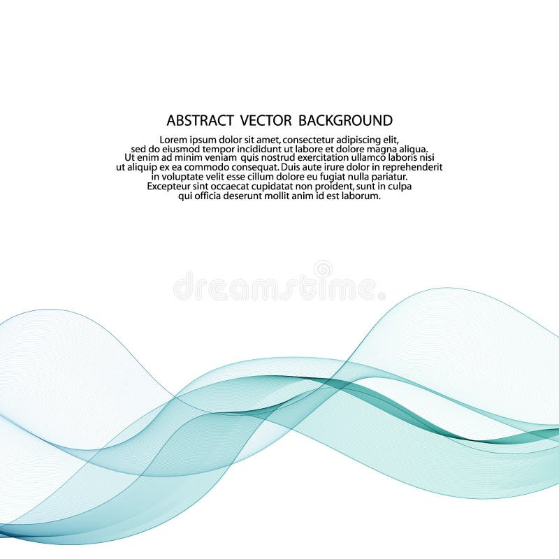 Blue Horizontal Lines. Transparent Vector Wave Background. Abstract ...