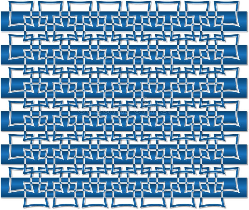 Blue Horizontal Square Pattern Stock Illustration - Illustration of ...