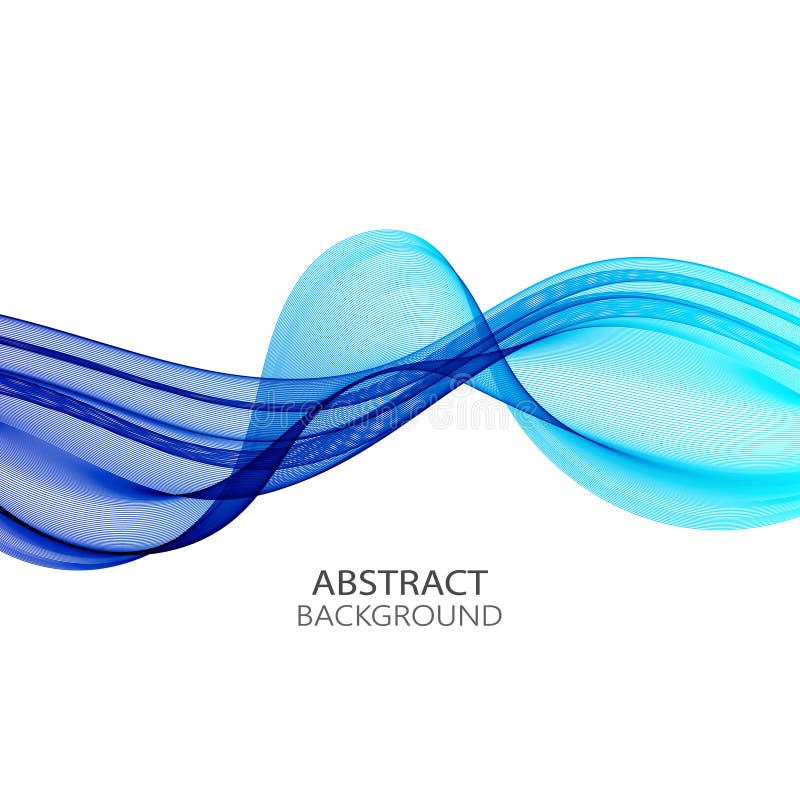 Blue Horizontal Wave Lines, White Background with Transparent Wave ...