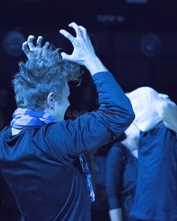 Blue horror scene stock photo. Image of bandage, beat - 244820972