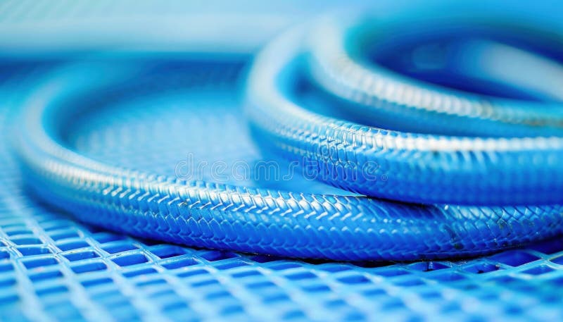 Blue Hose on a Blue Background Stock Image - Image of pneumatics, blue ...