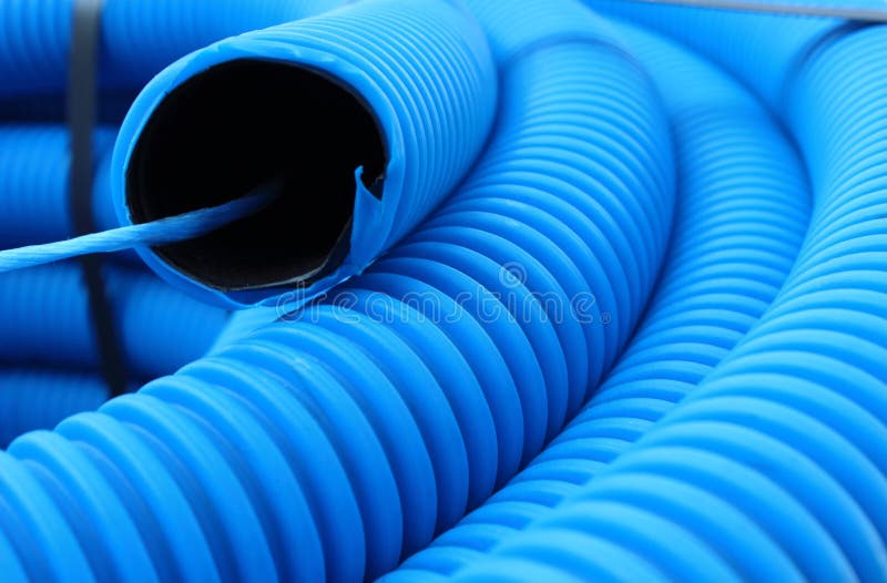 Blue hose plastic pipe stock photo. Image of plumbing - 30651806