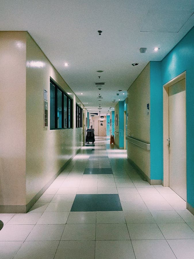Empty hospital hall stock image. Image of corridor, clean - 14530621