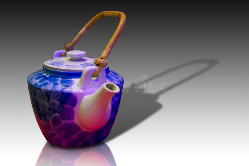 Blue Hot Teapot Isolated on White Stock Illustration - Illustration of ...