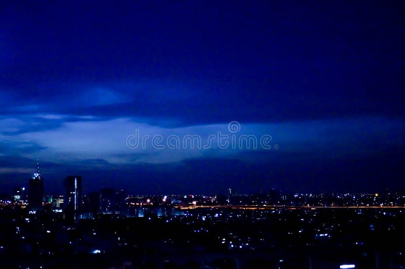 Blue hour and city stock photo. Image of architecture - 130066056