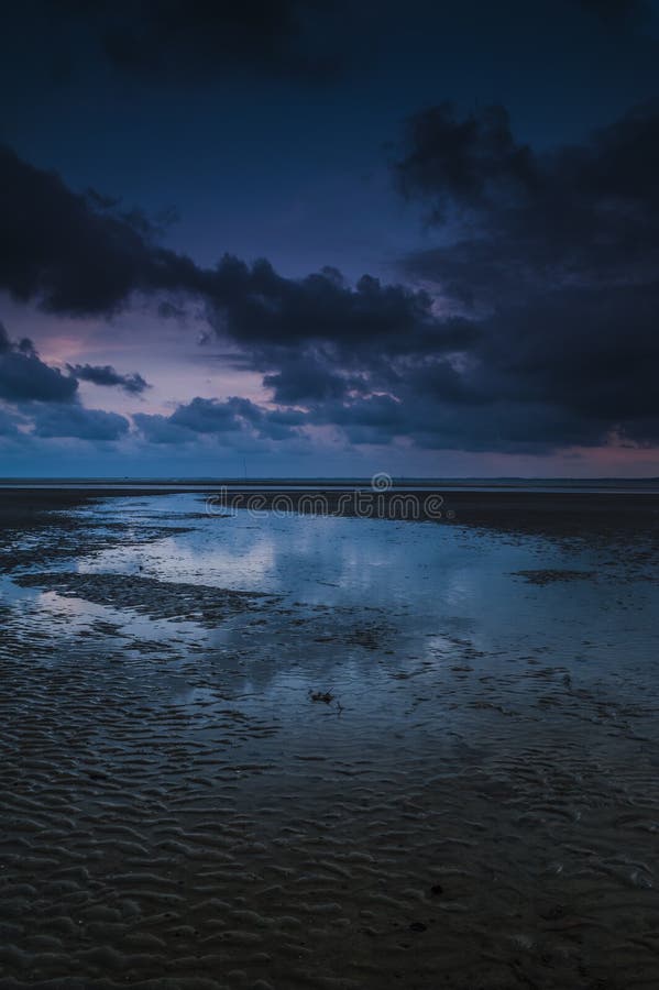 Blue hour at Teluk Sisek stock image. Image of teluk - 50721787