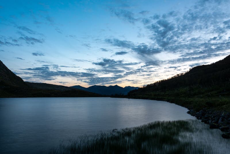 Blue hour stock image. Image of north, summer, beautiful - 138472357