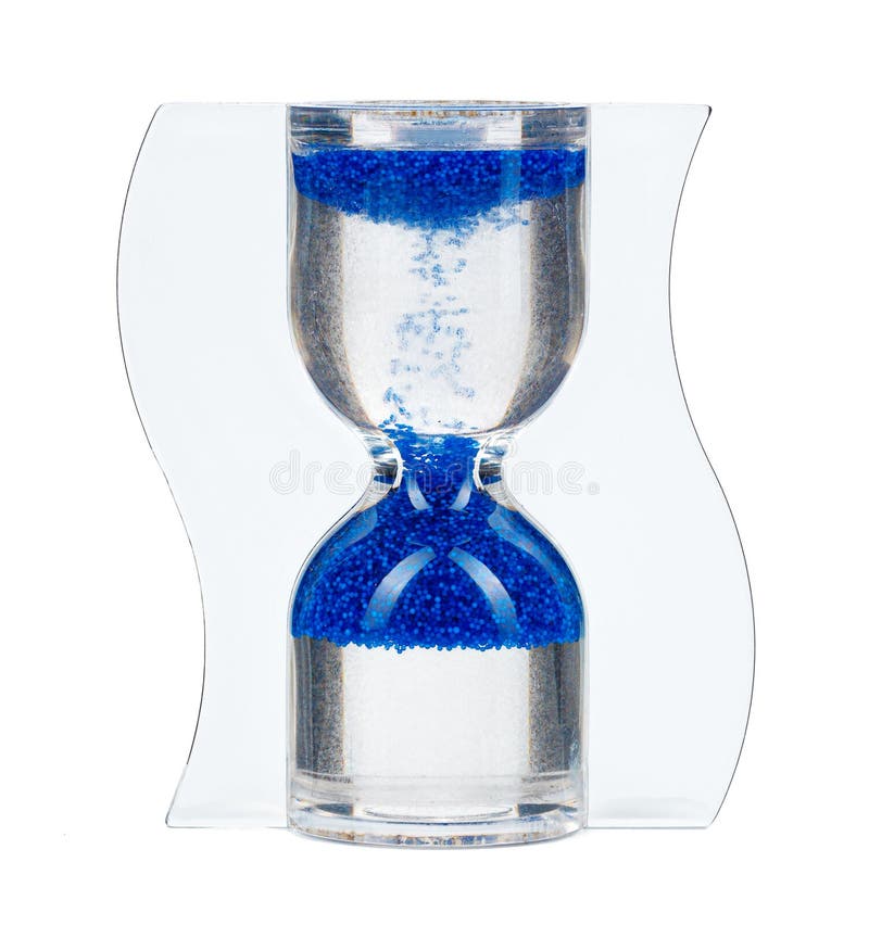 Blue hourglass stock image. Image of sandglass, sand - 41429875