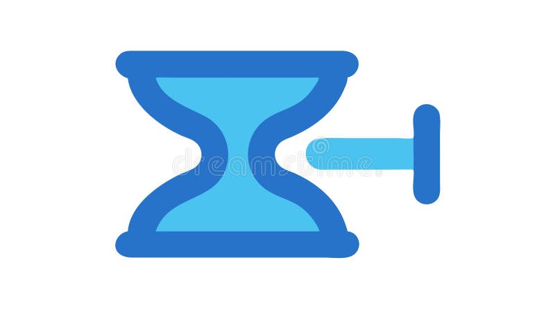 Blue Hourglass Symbolizing Time, Urgency, or Progress Flow, Vector Design Generative AI Stock ...
