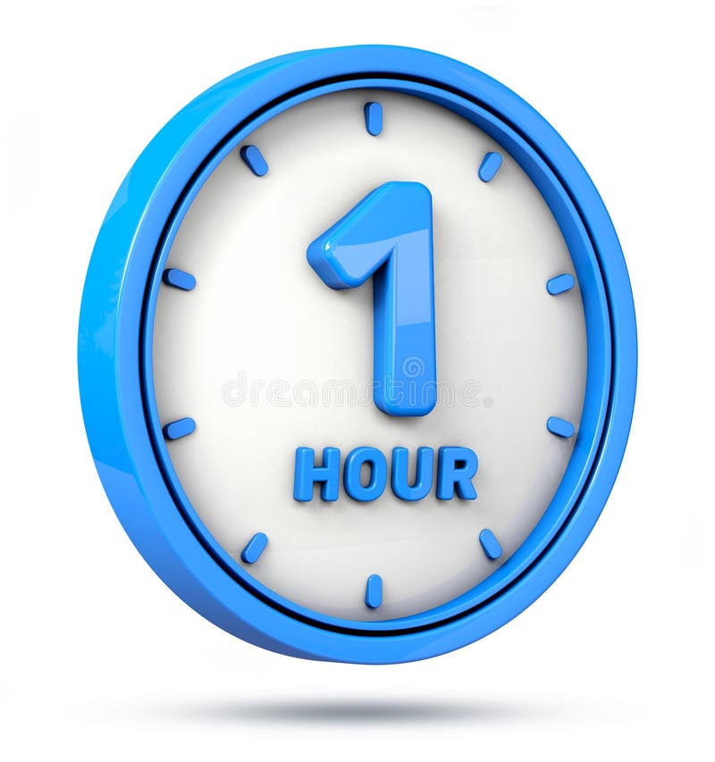 Blue 5 Hours on White Background. 5 Hrs Logo. 3d Illustration. Stock ...