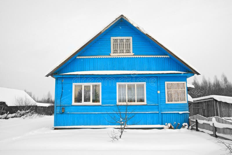 Blue house stock photo. Image of roof, building, rural - 21447184