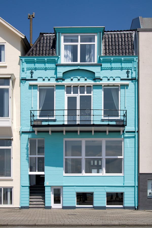 Blue house stock image. Image of skyline, travel, netherlands - 25779045