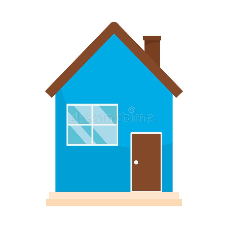 Blue house icon stock vector. Illustration of symbol - 273128250