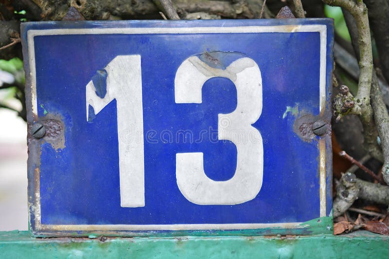 House Plate Number Thirteen Stock Photos - Free & Royalty-Free Stock ...