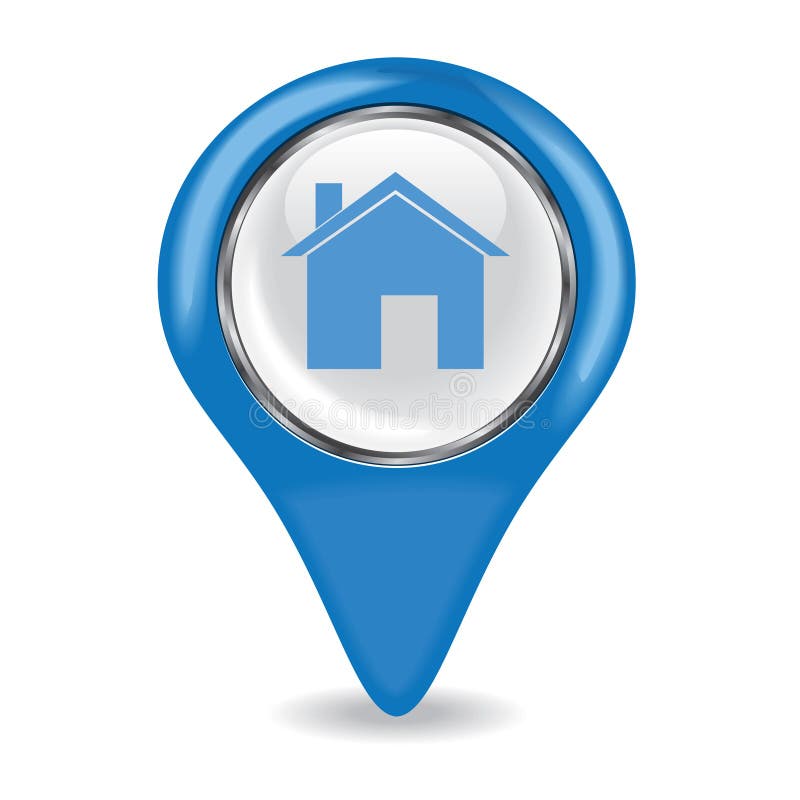 Blue Location icon stock vector. Illustration of icon - 118971017