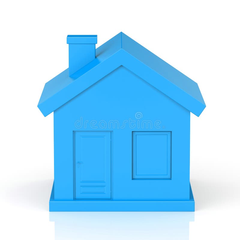 Blue House stock illustration. Illustration of home, facade - 42863026
