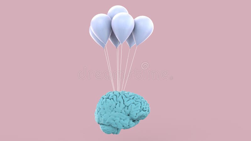 Human Brain Concept Idea 3d Image Stock Illustration - Illustration of ...