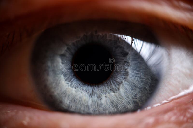 Blue Human Eye Extreme in Low Light Technique Stock Image - Image of ...
