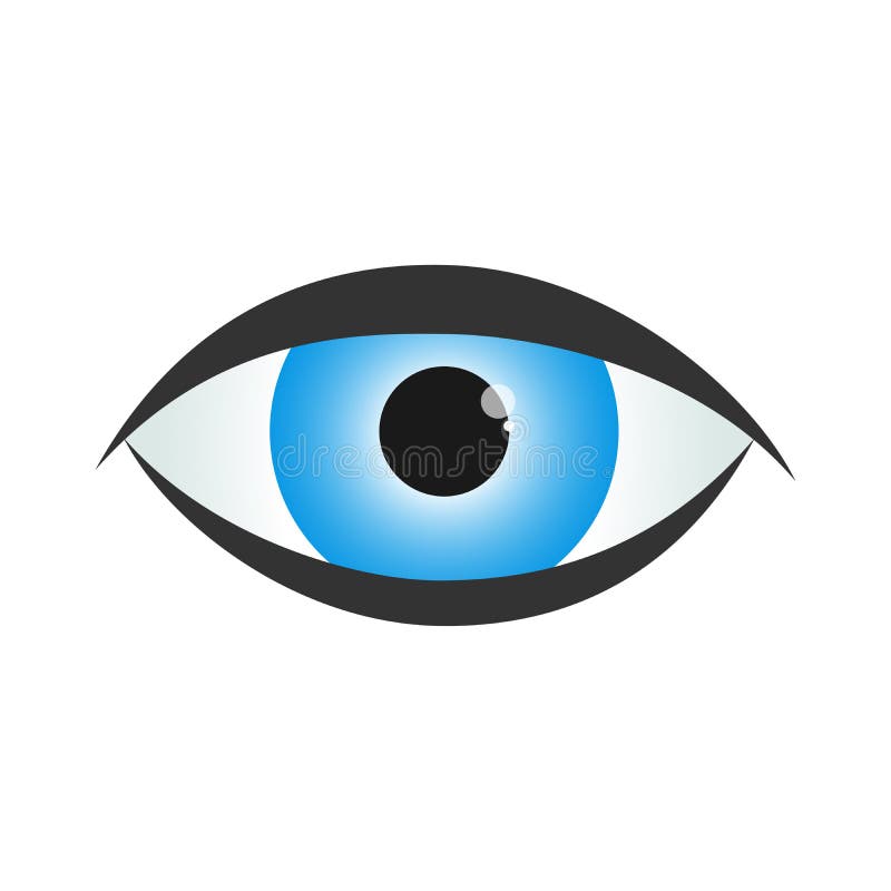 Blue Human Eye Icon. Vector Illustration. Stock Illustration ...