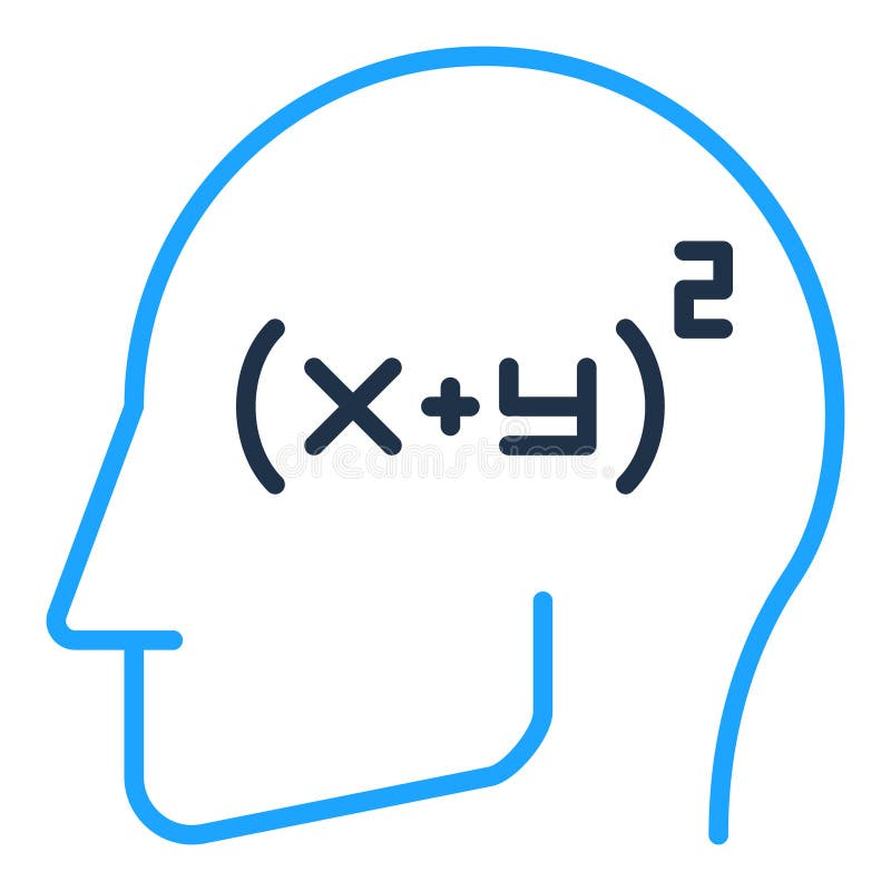 Math Brain Calculating Head Symbol Stock Illustrations – 3 Math Brain ...