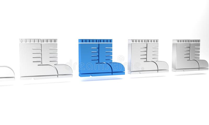 Blue Hunter Boots Icon Isolated on White Background. Minimalism Concept ...