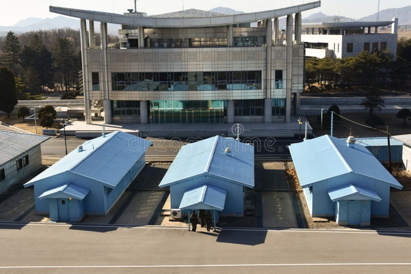 The Blue Huts of the Joint Security Area (JSA) at Panmunjom between ...