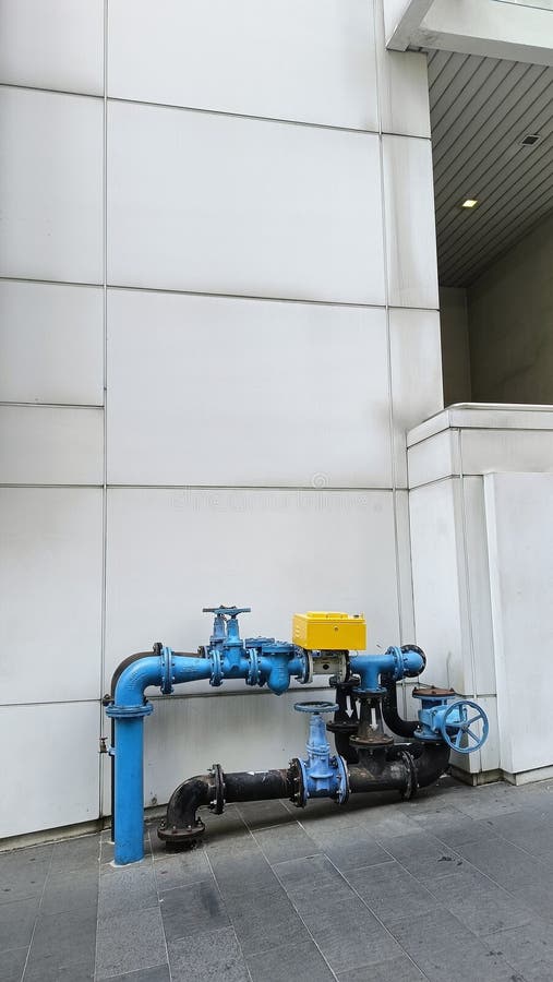 Blue Hydrant Pipeline Photo Stock Photo - Image of hydrant, pipe: 275768880