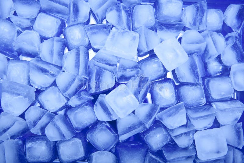 Fresh Cool Blue Ice Cube Background Stock Image - Image of frosty ...