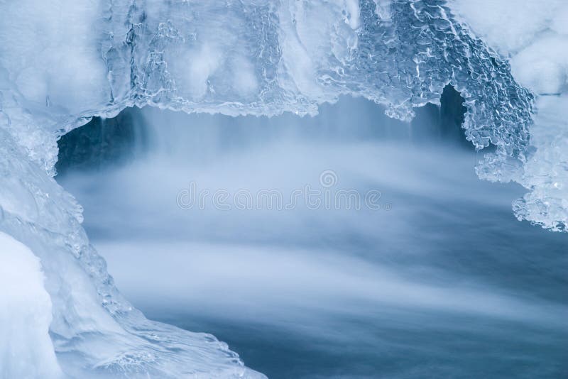 Blue ice stock image. Image of water, flowing, nature - 13845235