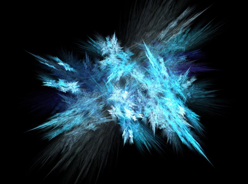 Blue Ice Abstract Fractal Effect Light Background Stock Illustration ...