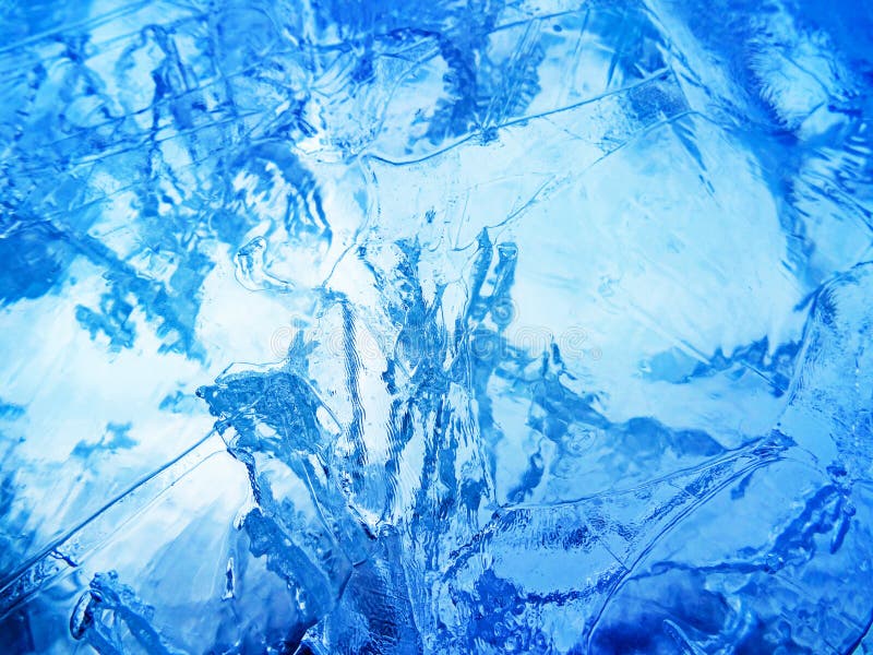 Blue Ice. Abstract Ice Texture Stock Photo - Image of decorative ...