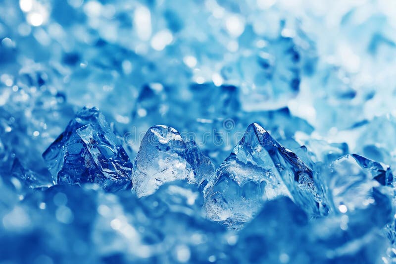 Blue Ice Background. Pieces of Ice on Blue Background Stock ...