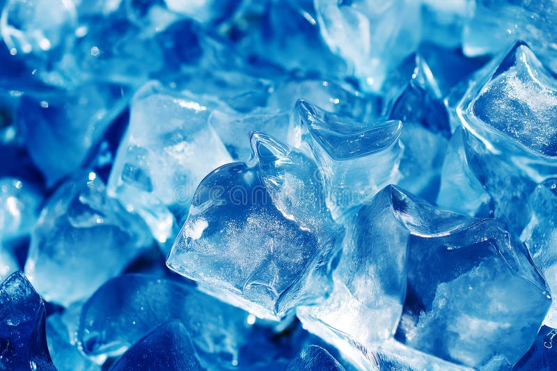 Blue Ice Background. Pieces of Ice on Blue Background Stock ...