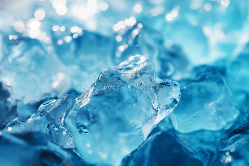 Blue Ice Background. Pieces of Ice on Blue Background Stock ...