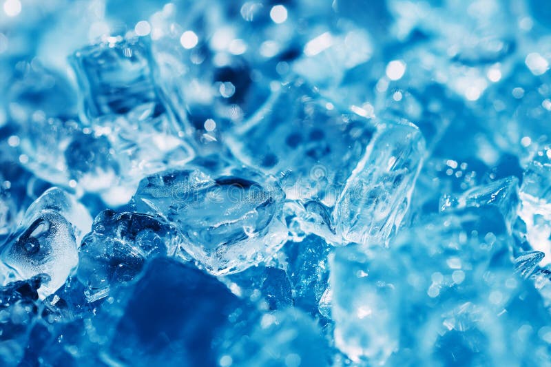 Blue Ice Background. Pieces of Ice on Blue Background Stock ...