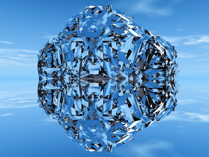 Blue ice ball stock illustration. Illustration of exterior - 21416216