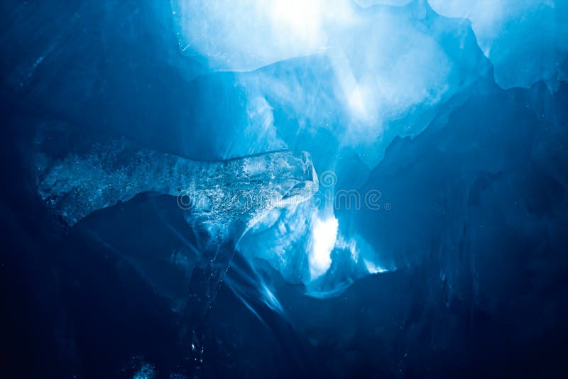 Blue ice cave stock photo. Image of blue, climate, pole - 18299774