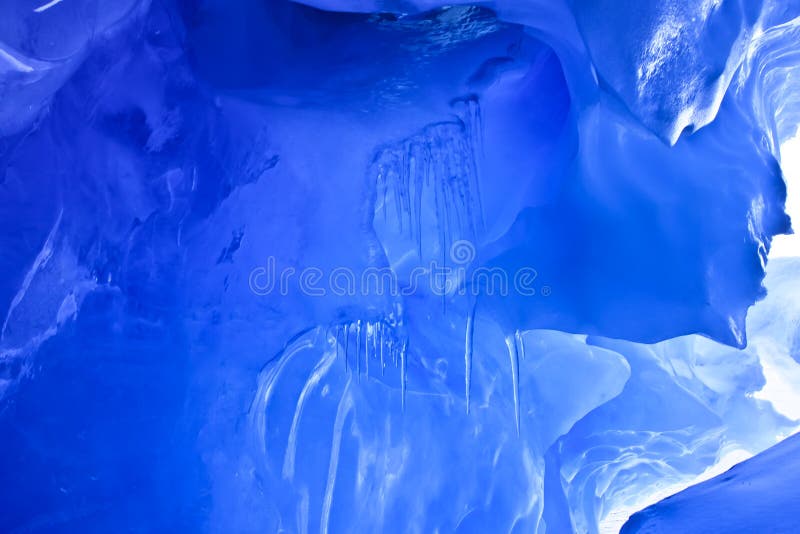 Blue ice cave stock photo. Image of blue, climate, pole - 18299774