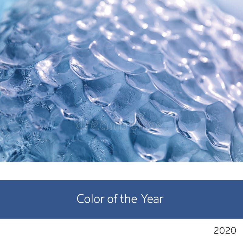Blue Ice Colour of the Year 2020 Stock Photo - Image of winter, fresh ...