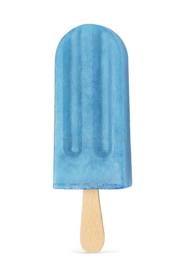 Blue Fruit Popsicle Ice Cream Isolated on White Stock Image - Image of ...