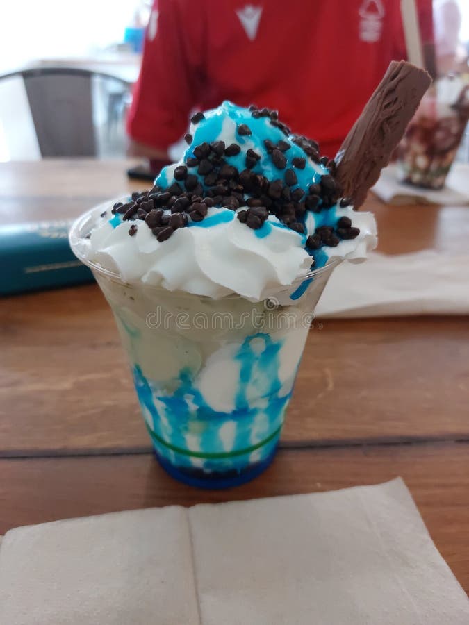 Blue Ice Cream & X28;yummy& X29; Stock Photo - Image of cream, yummy ...