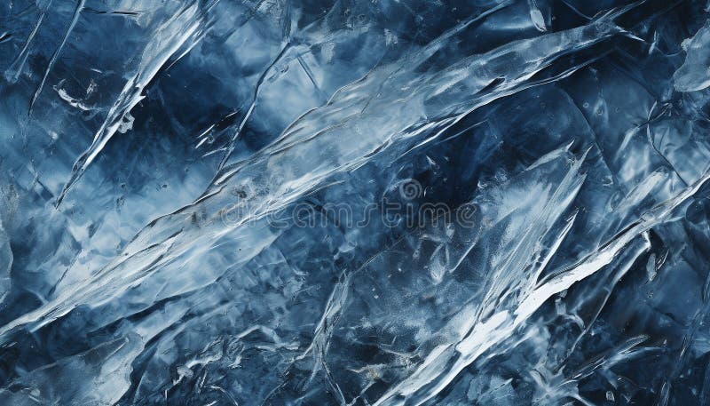 Blue Ice Crystal Reflects the Beauty of Nature Frozen Water Generated ...