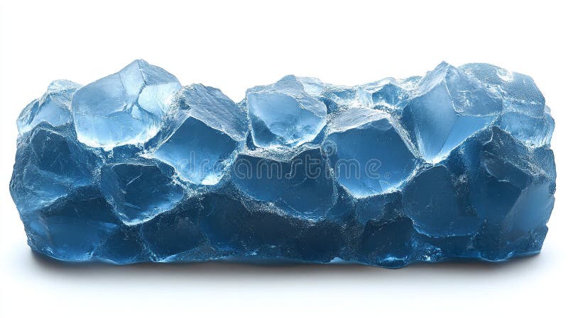 Blue Ice Crystals, Isolated, Studio, White Background, for Design Stock ...