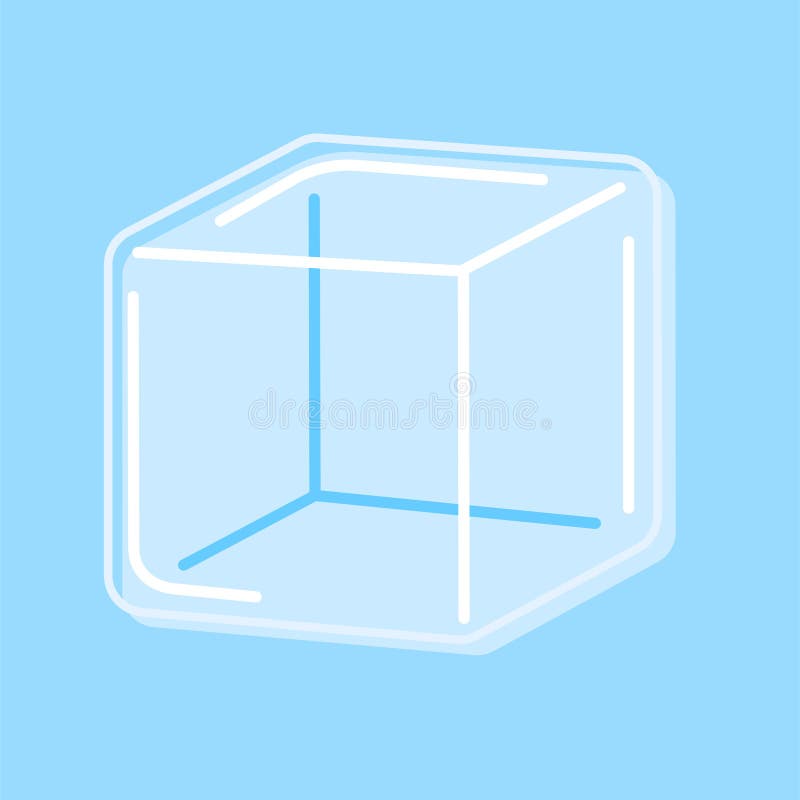 The Blue Ice Cube. Isolated Vector Illustration Stock Vector ...