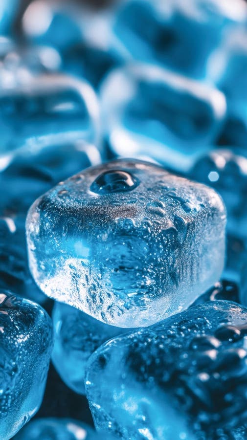 A blue ice cube stock photo. Image of arctic, reflection - 349256914
