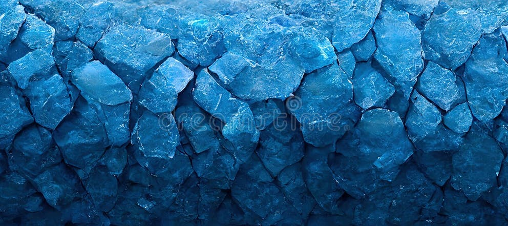 Blue Ice Cube Wall Crack Background Stock Illustration - Illustration ...